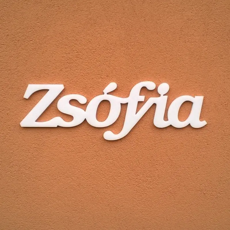 Zsófia név felirat dekorációs célokra gyerekszobába! - Habsziget