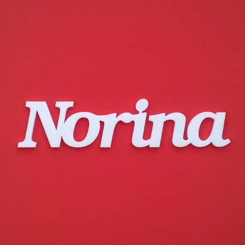 Norina név felirat dekorációs célokra gyerekszobába! - Habsziget