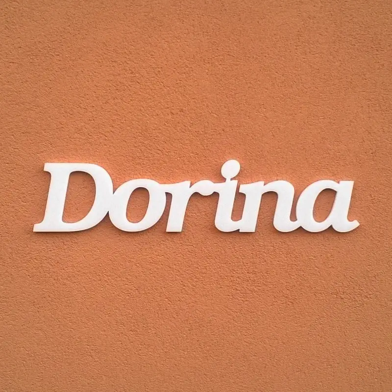 Dorina név felirat dekorációs célokra gyerekszobába! - Habsziget